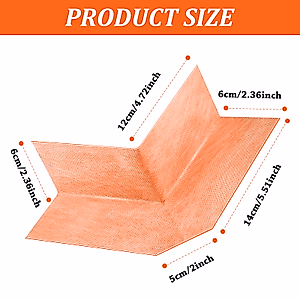 Tatuo 4 Pcs Outside Waterproofing Corner Shower Seamless Membrane Corner Polyethylene Corner for Bathtub and Steam Room