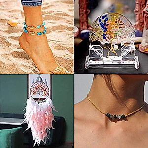 Souarts Crystal Beads Set Natural Gemstone Chips DIY Jewelry Making Kit 11 Colors Crystal Chips Jewelry Bracelet Beads Irregular Chips Stone Beads for Jewelry Making Supplies Bracelet Necklace