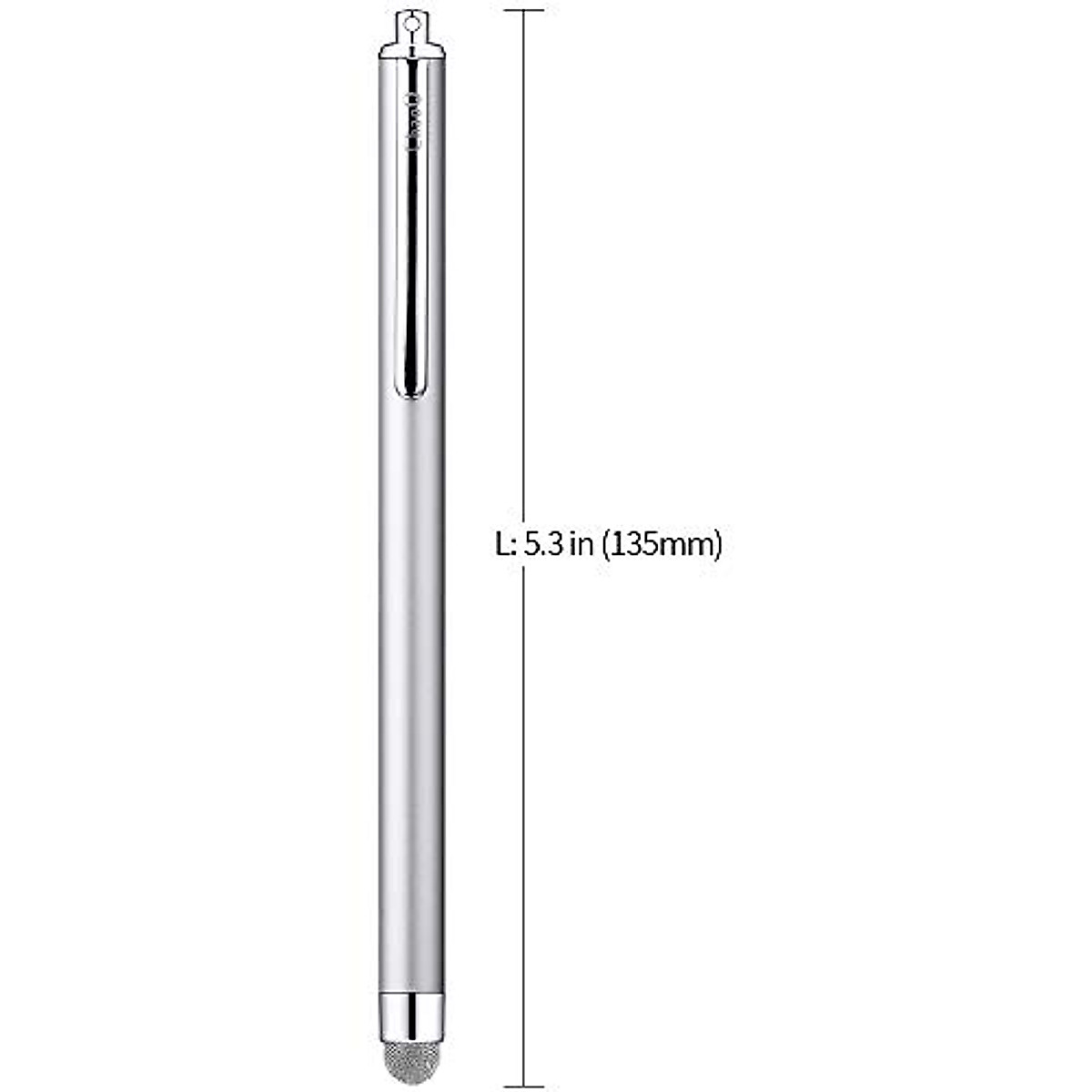 ChaoQ Stylus Pens for Touch Screens, Mesh Fiber Capacitive Stylus (6-Pack), with 6 Replaceable Mesh Tips (Black, White, Pink, Green, Sky Blue, Silver)