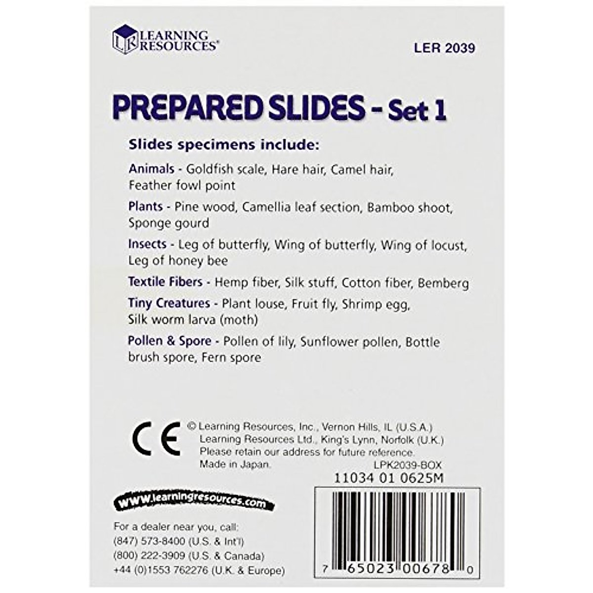 Learning Resources Prepared Slides Combo Set, 48 Specimens