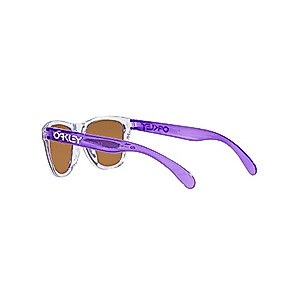 Oakley Youth OJ9009 Frogskins XXS Square Sunglasses, Clear/Prizm Violet, 48 mm