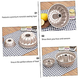 UPKOCH 2pcs cake mold baking dishes for oven round cake baking fluted cake pan nonstick fluted tube pan cookie cutters cupcake DIY Kitchen Gadget baking supplies biscuit Non-stick coating