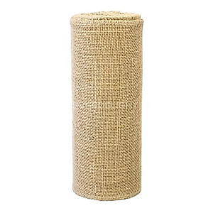 CleverDelights 9" Premium Burlap Roll - 10 Yards - No-Fray Finished Edges - Natural Jute Burlap Fabric