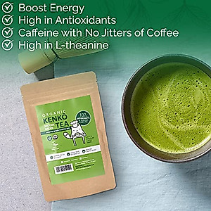 Kenko Matcha Green Tea Powder [USDA Organic] Culinary Grade Matcha Powder for Lattes, Smoothies and Baking [100g Bag = 50 Servings]
