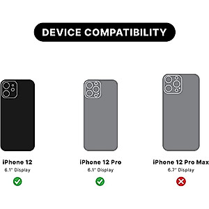 PopSockets iPhone 12/12 Pro Case with Repositionable Slide Grip and Compatible with MagSafe - Black