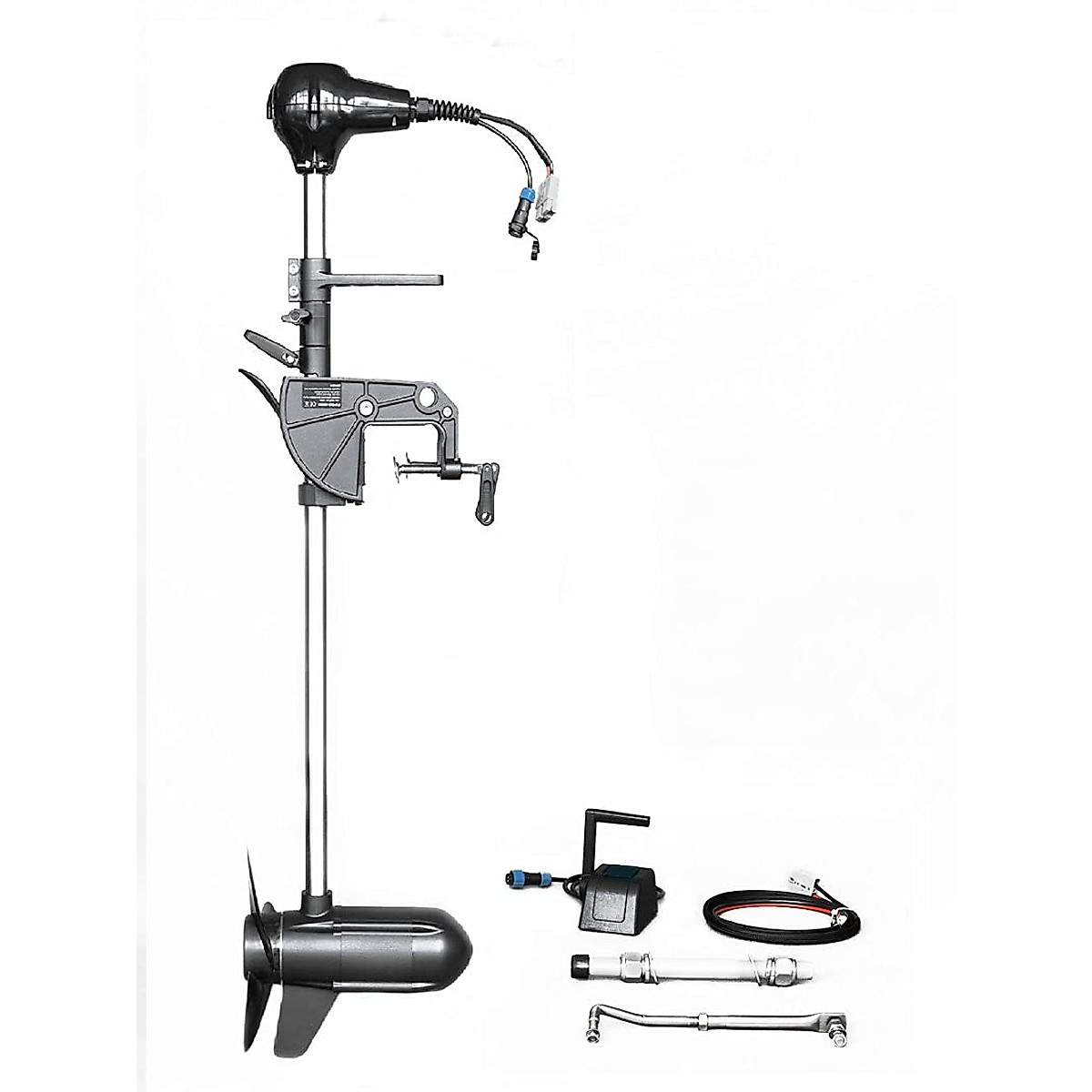 Caroute W300-24V 160LB Brushless Electric Boat Trolling Motor for Steering Wheel Control Large Thrust Saltwater 160 Pound