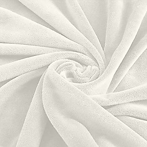 Granbest Velvet Plush Recliner Chair Cover High Stretch Recliner Slipcover Furniture Protector with Pockets(Creamy White)