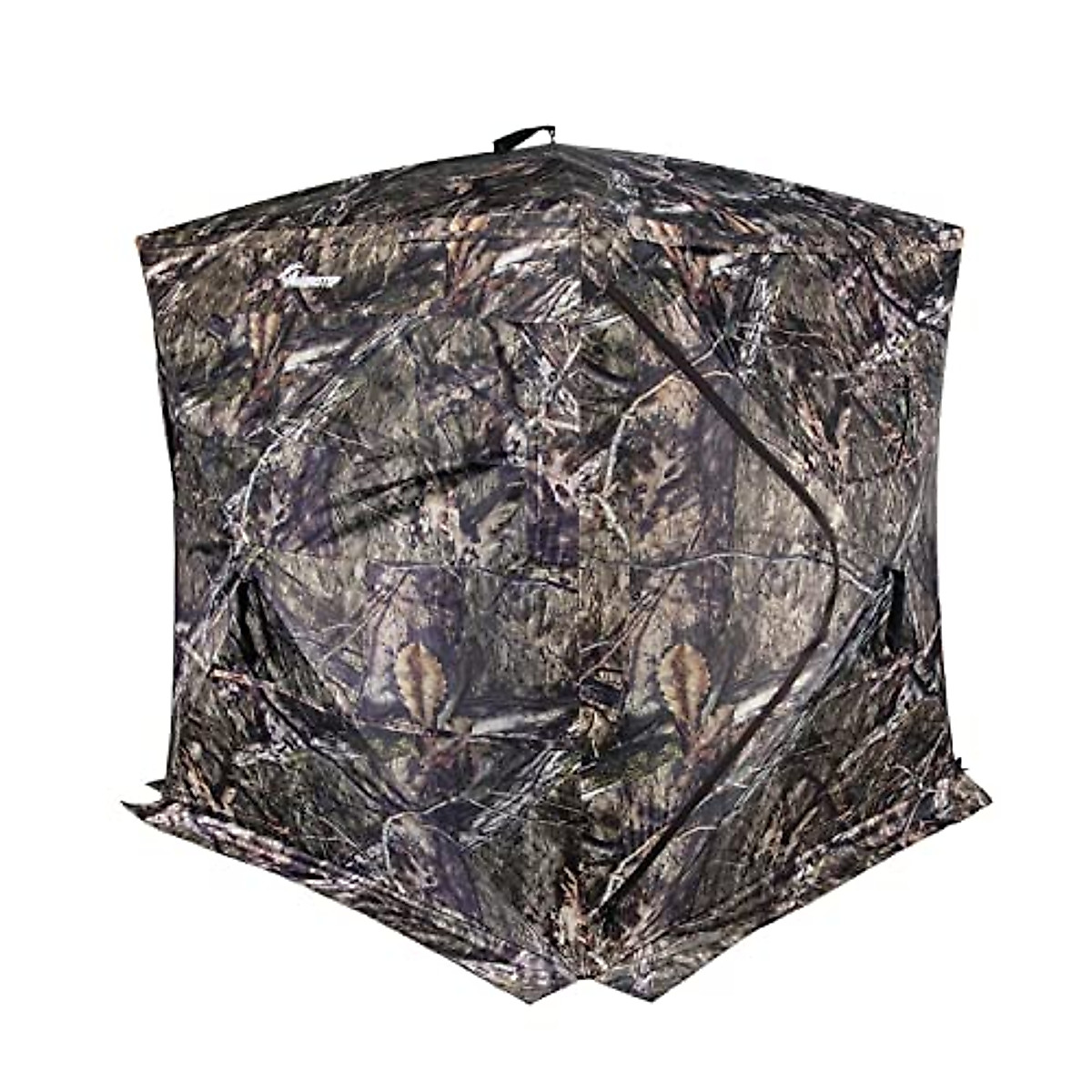 Ameristep FieldView 3 Durable One-Way View See-Through Mesh Hub Style Hunting Ground Blind | 3 Hunters Concealment | Mossy Oak DNA Camo