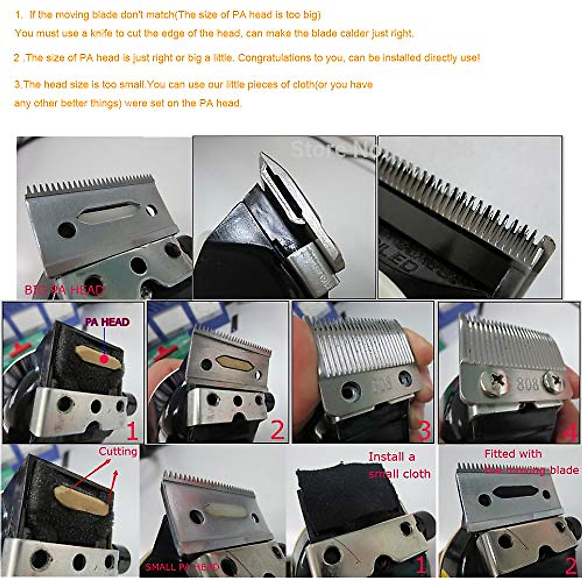 Professional Cutting Guides Kit Universal Hair Clipper Blade Attachment Replacement For Wahl Senior cordless&5-star Sentor, Super Taper, Super Taper Ii, Pro Basic, Magic Basic(Glod)