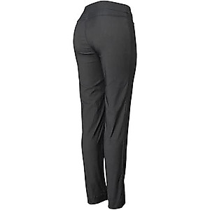 SLIM-SATION Women's Golf Regular Pull-On Straight-Leg Pant with Pockets (Charcoal, 14)