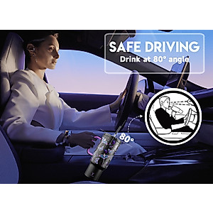 Meoky 40 oz Glow in the Dark Tumbler with Handle and Straw, Tumbler with Lid and Straw, Insulated Stainless Steel Travel Mug, 100% Leak-proof, Keeps Cold for 34 Hours (Butterfly)