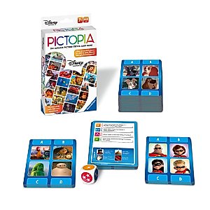 Ravensburger Disney World of Disney Pictopia Card Game - Travel-Sized Trivia Game for Kids and Adults | Educational Fun | Family Bonding Time | Ideal for Ages 7 and Up
