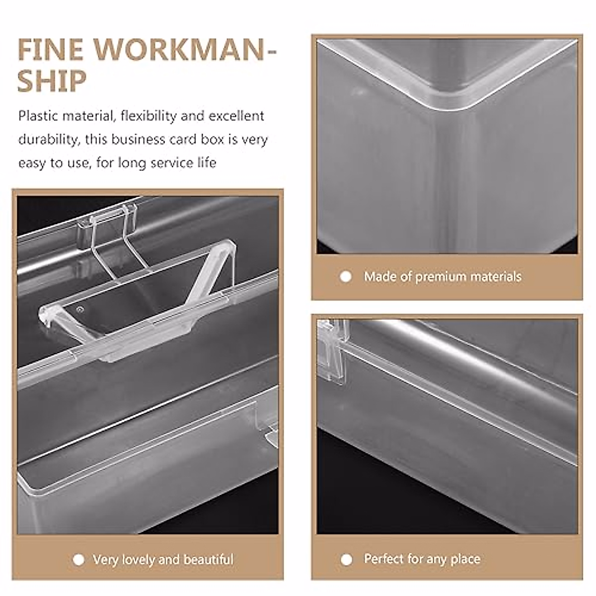 Kisangel Box Baseball Office Accessory Business Supplies Card Large Plastic Clamshell