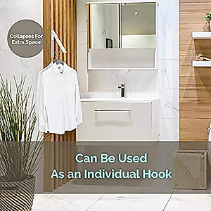 Retractable Clothes Racks - Laundry Hangers Wall Mount - Wall Mounted Folding Clothes Hanger Drying Rack - Waterproof Indoor Outdoor Wall Mounted Clothes Hanger