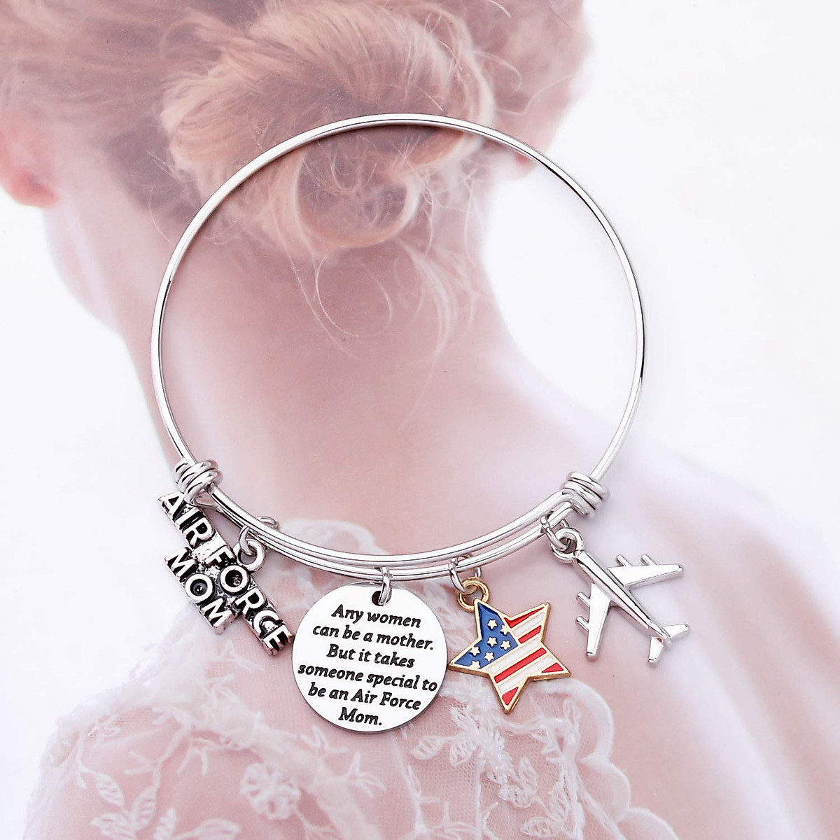 AKTAP Military Mom Bracelets Military Family Mother Gift It Takes Someone Special To Be A Soldier Mom Deployment Jewelry for Mom