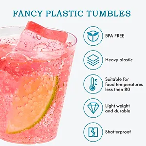 Turbo Bee 400Pack 2oz Plastic Shot Glasses,2 Ounce Clear Plastic Cups