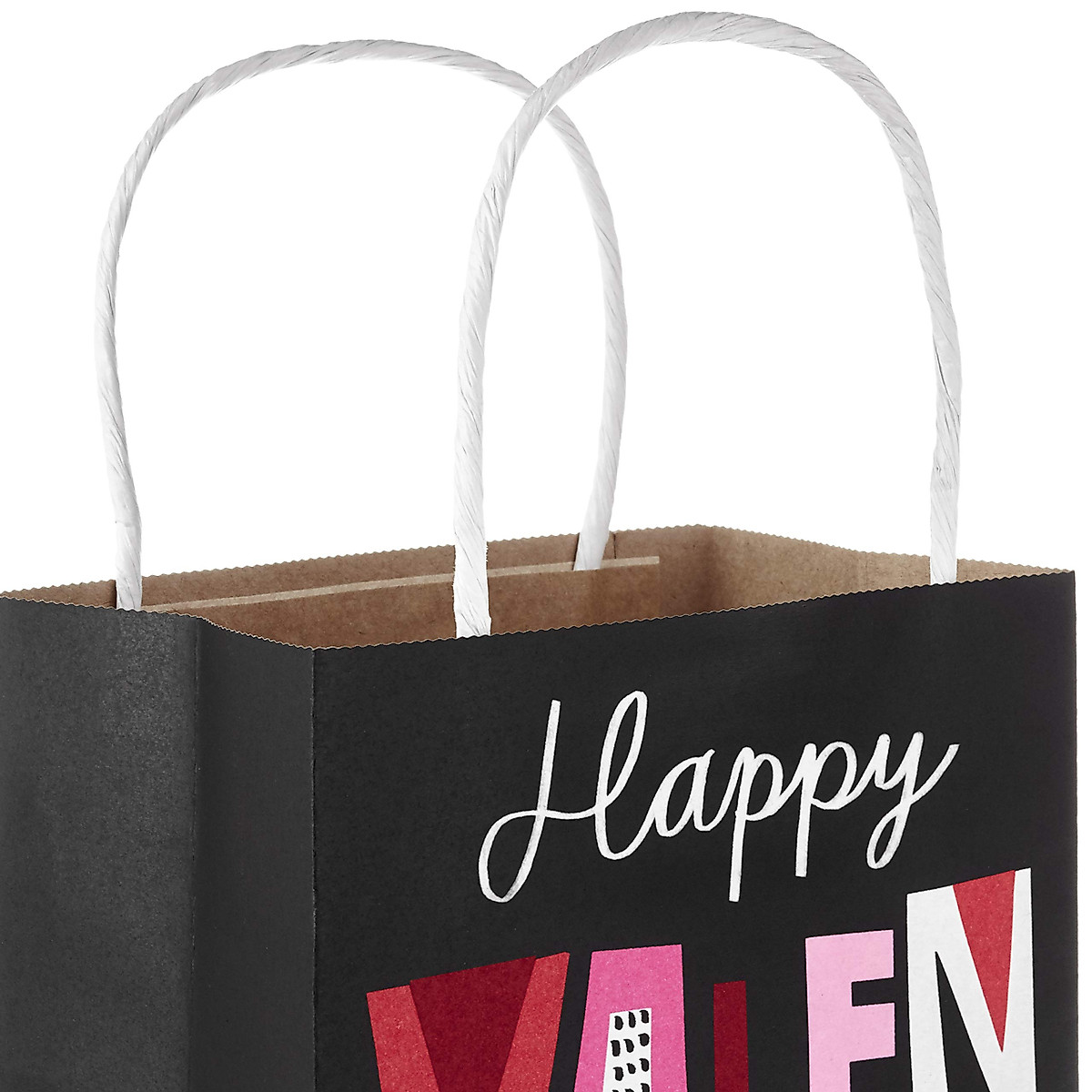 Hallmark 7" Small Valentine's Day Paper Gift Bags Assortment (Pack of 4: Pink and Red Hearts) for Kids, Treats, Galentines Day