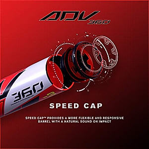 EASTON ADV 360 -3 BBCOR Baseball Bat, 2 5/8 Barrel, 33/30, BBB20ADV