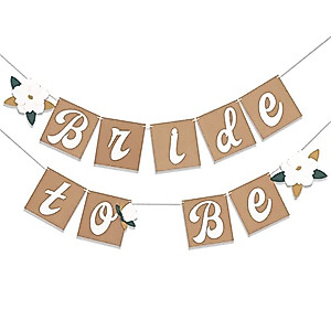 Bride to Be Banner - Magnolia Floral Bride to Be Banner, Bridal Shower Decorations, Miss to Mrs Banner, Bachelorette, Engagement and Wedding Party Decorations