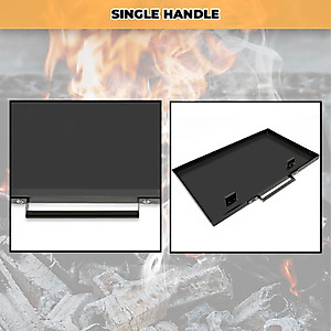 ECOTRIC 36" Griddle Cover Lid Powder Coated Black Aluminum Compatible with 36" Blackstone Griddle Black Stone