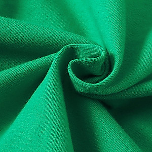 Sanpersonlin Toddler Baby Girl Solid Color T Shirt Kids Blouse Basic Plain Ruffle Top Cotton Casual Clothes (0020E-Long Sleeve Green, 4-5 Years)