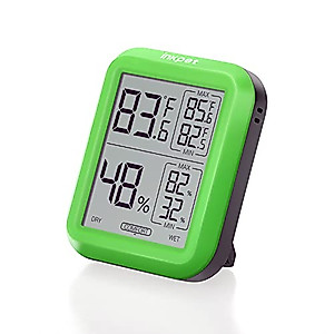 INKPET Reptile Terrarium Thermometer Hygrometer with Max/min Record Digital Display for Bearded Dragon Tank Accessories, Leopard Gecko, Tortoise Habitat, Crested Gecko TR-1A