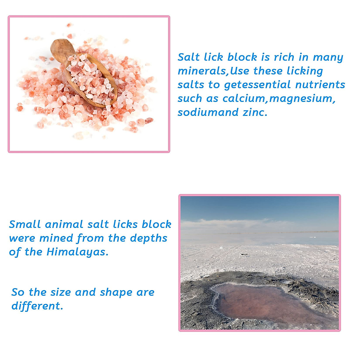 PINVNBY 12 Pieces Rabbit Himalayan Salt Lick Block,Pink Small Pets Natural Mineral Salts Blocks with Hook Hanging Small Animals Treat Chew Toys for Rabbits Horses Bunny