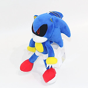Adawell 20cm Metal Sonic Plush Toy, Stuffed Figure, Blood Sonic exe, Gift for Fans