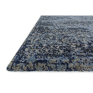 Loloi Viera Vintage Distressed Persian Area Rug, 5'3" x 7'7", Light Blue/Grey