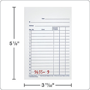 General Purpose Sales Book, Carbonless, Pack of 10 (DC3510)