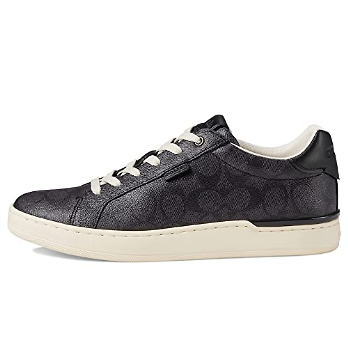 Coach Women's Lowline Coated Canvas Sneaker, Charcoal/Black, 7.5