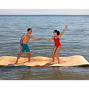 Maui Mat (by Aqua Lily Products): Floating Foam Fun Pad Designed for Water Recreation and Relaxing (14 foot)