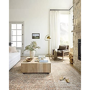 Loloi Angela Rose Blake Collection BLA-06 Oatmeal/Spice 7'-10" x 10'-2", .25" Pile Height, Fringe, Area Rug