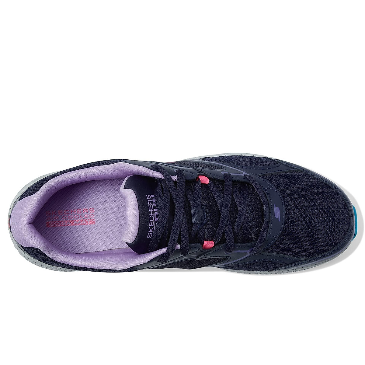 Skechers Women's GO Run CONSISTENT-Vivid Horizon Sneaker, Navy/Lavender, 9