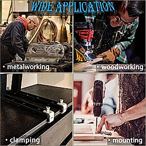 Kyien 4Pieces 304 Stainless Steel C-Clamp Heavy Duty C-clamp Woodworking Welding Building Household Tiger Clamp G-Clamp