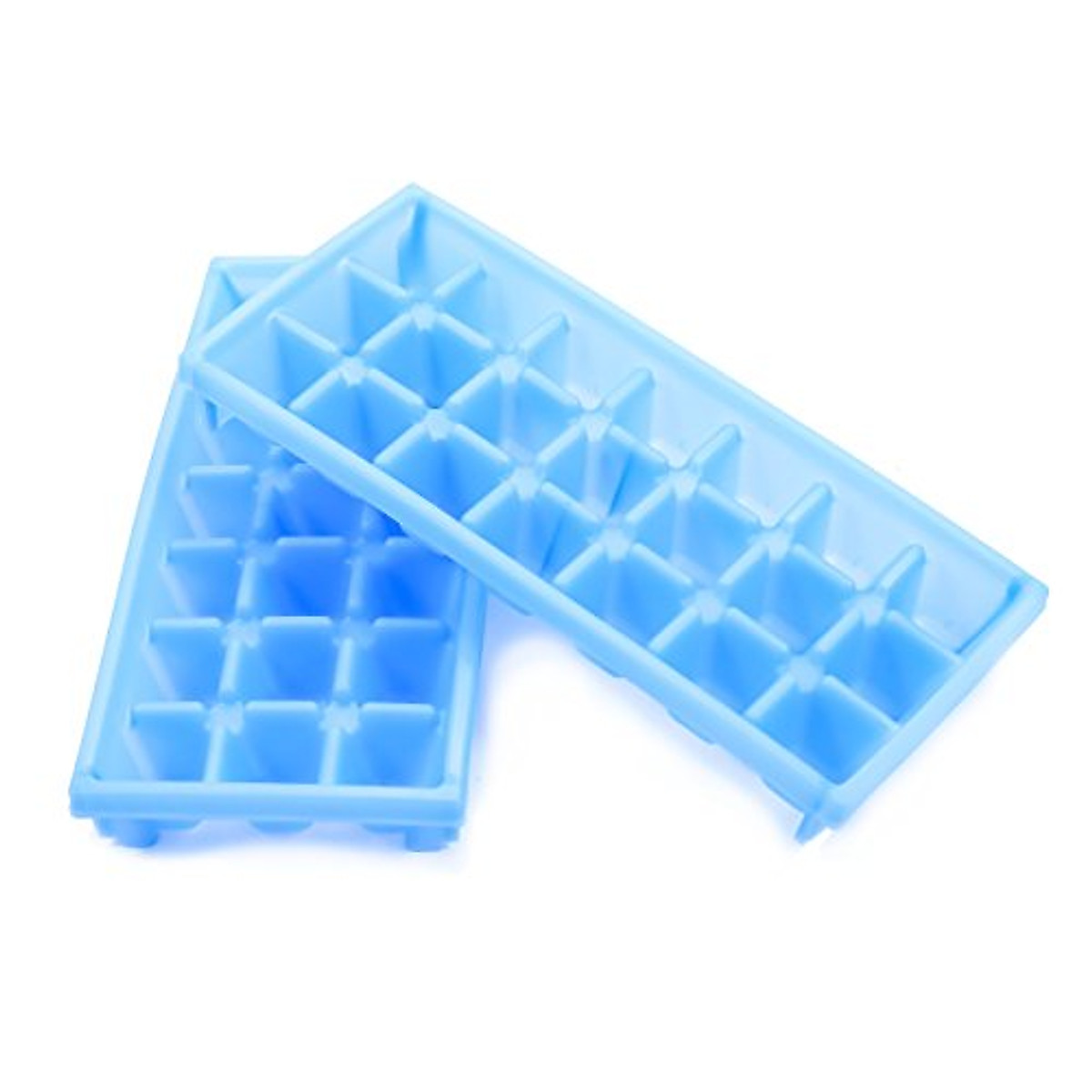 Camco Stackable Miniature Ice Cube Tray for Compact Spaces, 2-Pack (44100), Blue