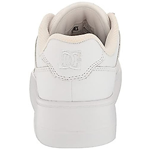 DC Women's Manteca 4 Platform Skate Shoe, White/White, 5