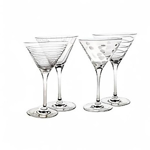 Mikasa Cheers Martini Glass, 10-Ounce, Set of 4