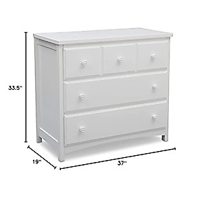 Delta Children 3 Drawer Dresser, Greenguard Gold Certified, Bianca White