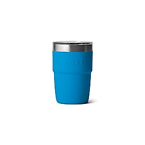 YETI Rambler 8 oz Stackable Cup, Stainless Steel, Vacuum Insulated Espresso Cup with MagSlider Lid, Big Wave Blue