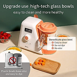 Baby Food Maker |6 in 1 Baby Food Processor nutribullet baby food mill bullet|Blender Grinder Steamer Warmer|Glass Bowl Auto Cleaning |Organic Healthy Multifunctional Machine for Infants Purees