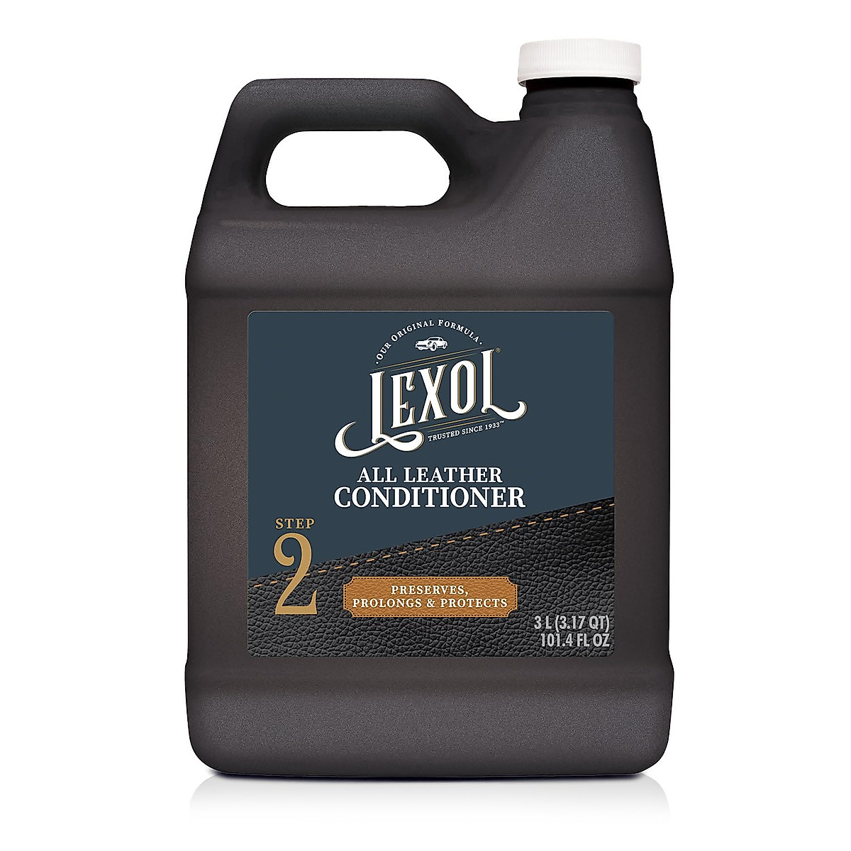 Leather Cleaner by Lexol, Use on Furniture, Car Interiors, Shoes, Handbags, Accessories, 33.8 Fl Oz Each