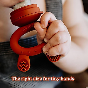 Haakaa Freeze-N-Feed Mini Combo with Silicone Food Feeder & Silicone Mini Nibble Tray|Baby Solid Food Self Feeder|Breastmilk Popsicle Mold Storage & Feeder for Soothing Baby Gums 1 PK