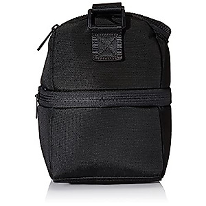 Vera Bradley Women's Recycled Lighten Up ReActive Expandable Lunch Cooler Lunch Bag, Black, One Size