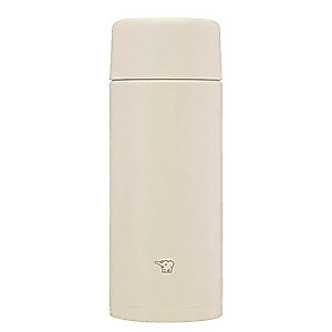 Zojirushi Mahobin Water Bottle, Seamless 12.2 fl oz (360 ml), Screw, Stainless Steel Mug, Sand Beige, Integrated Washer and Washer, Easy to Clean, 2 Pieces Only SM-ZB36-CM