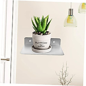 SOLUSTRE Speaker Stand 2pcs Wall Shelf Webcam Stand Shelving Brackets Wall Mounted Shelves Shelves for Wall Decor Small Shelf for Wall Camera Holder Space Aluminum Router Monitor Speaker Stands