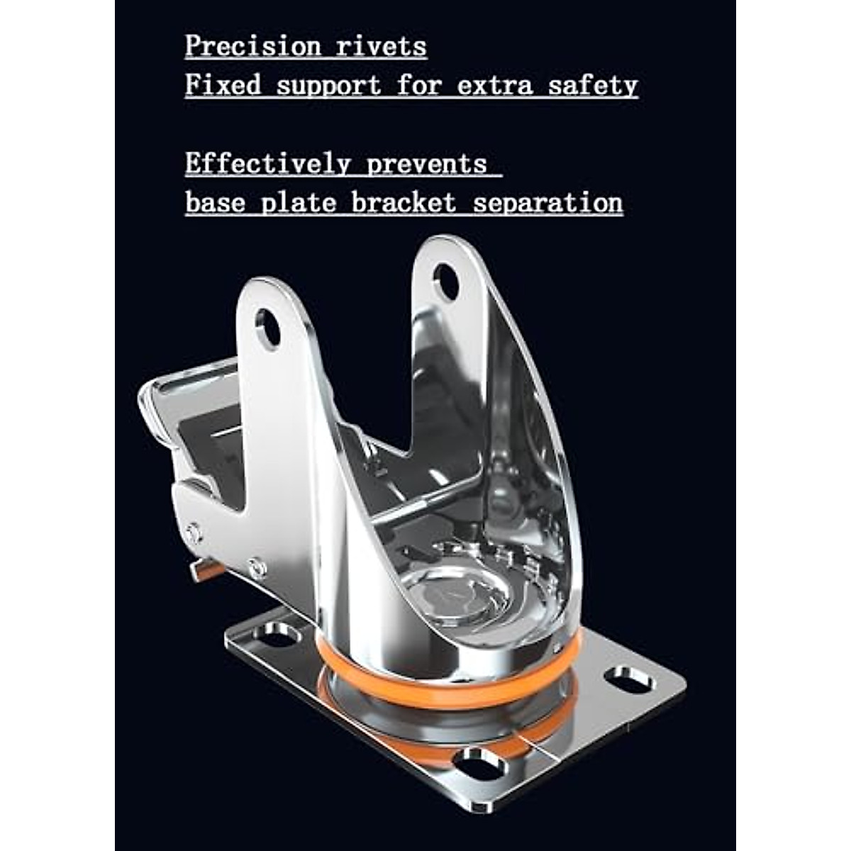 2 Inch Casters, Caster Wheels, Wheels for Furniture Casters Set of 4 Directional Casters & Swivel Casters & Brake Casters, Industrial Casters Rubber Silent Casters(2fixed+2universal)