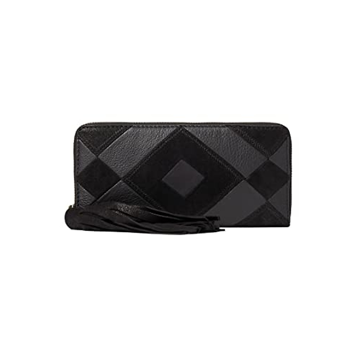 Frye Miren Patchwork Zip Wallet Black One Size