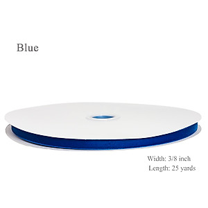 YASEO Blue Velvet Ribbon, 3/8 inch x 25 Yards, Ideal for Choker, Gift Wrapping, Crafts, and Decorations