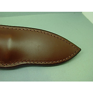 Custom Vertical Knife Sheath Fits Buck 692 or 192 Knives, Fixed Blade Knife Holder, Dyed Dark Brown